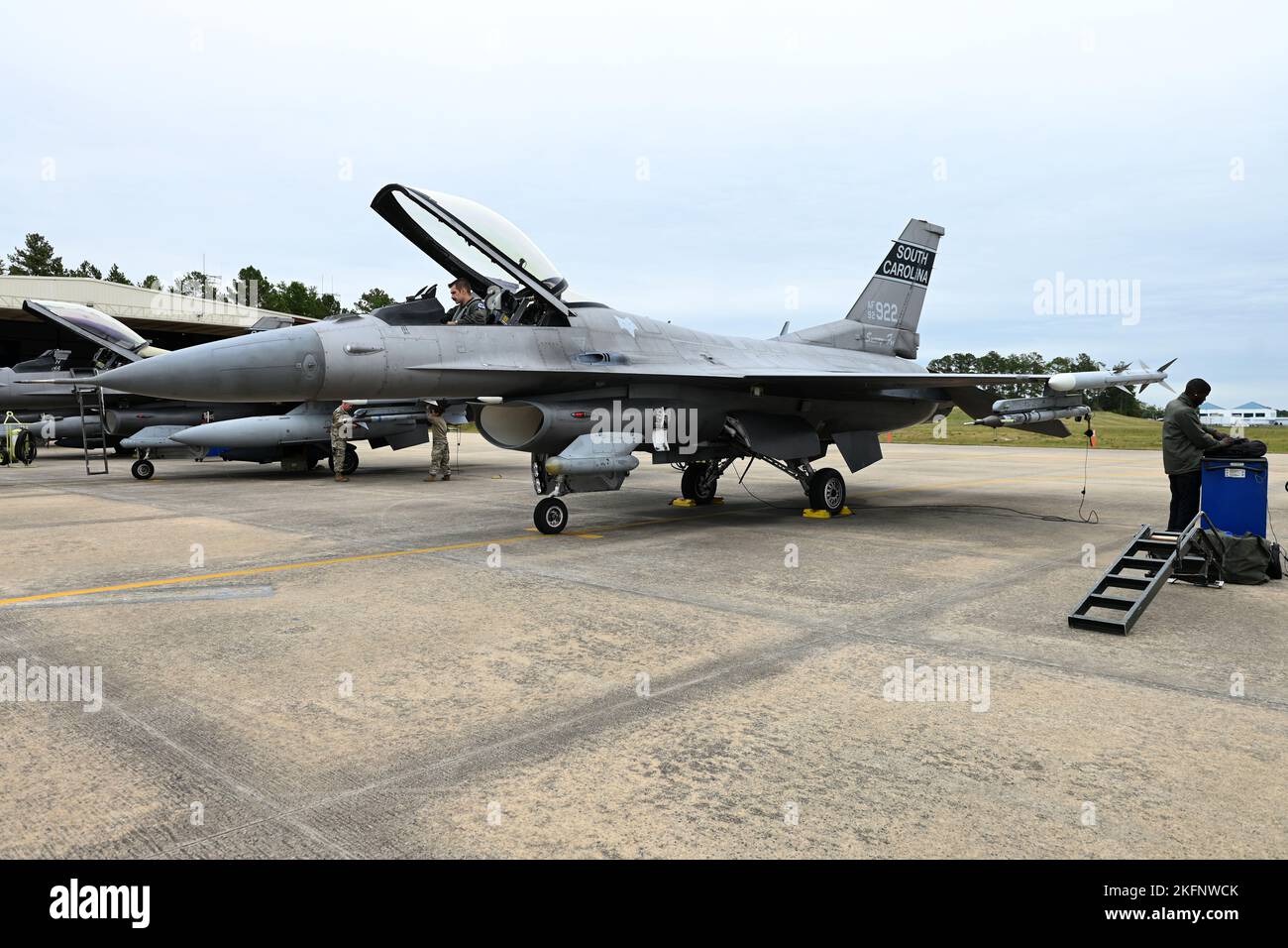 U.S. Air Force Maj. David Leedom, 157th Fighter Squadron pilot, and ...