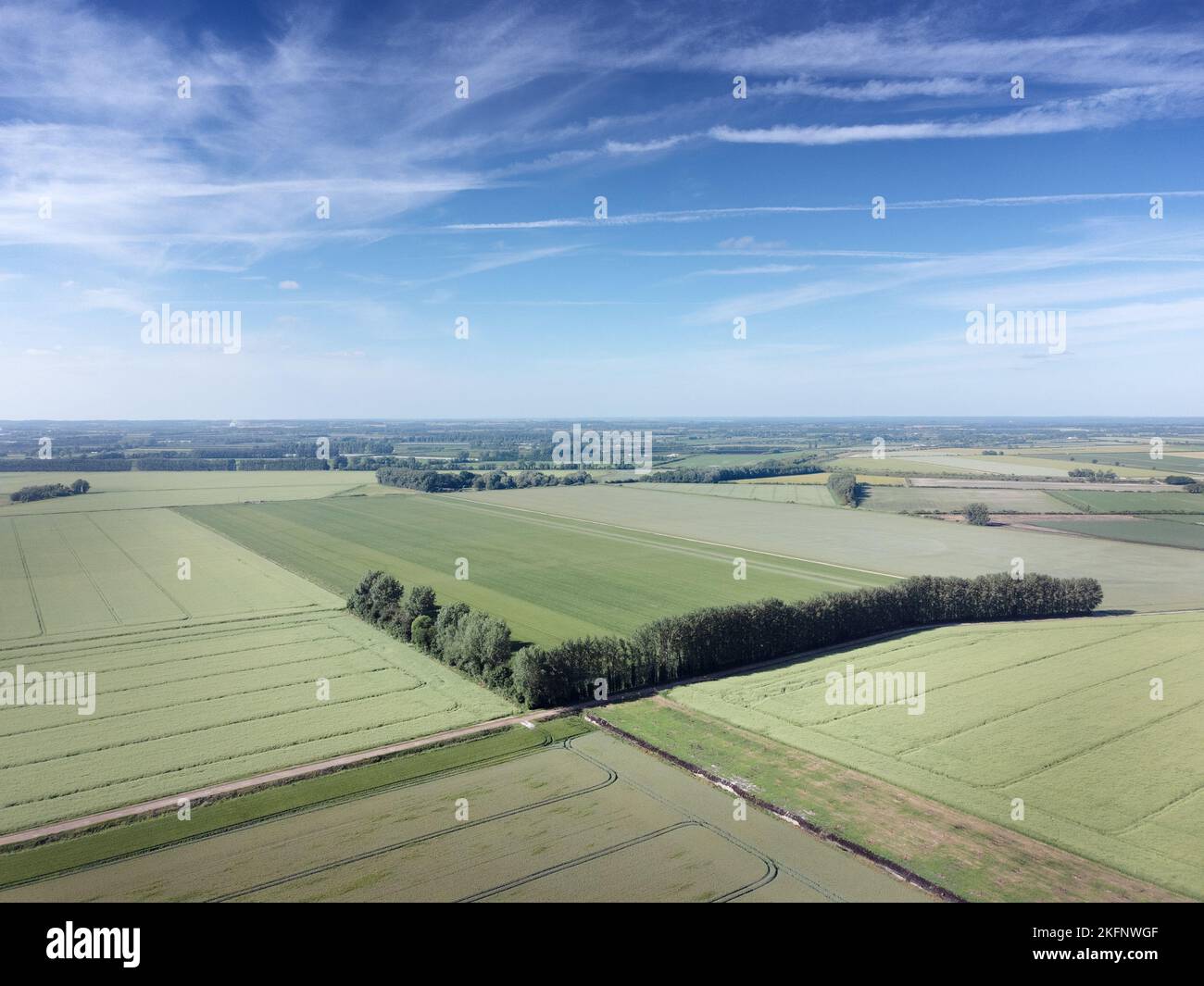 UK Bird eye view of english countryside in Norfolk Stock Photo - Alamy