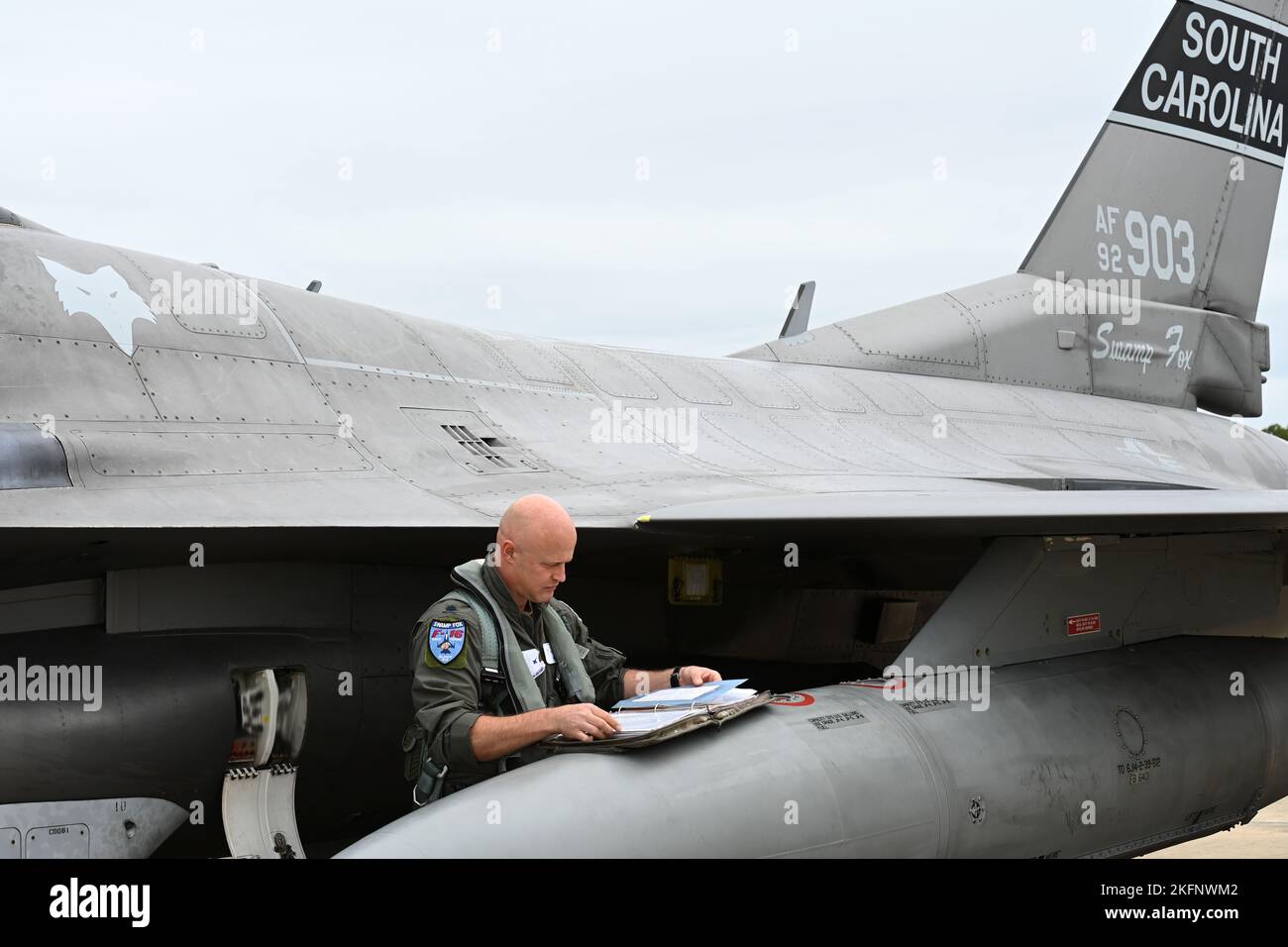 U.S. Air Force Lt. Col. David Anderson, 157th Fighter Squadron pilot ...