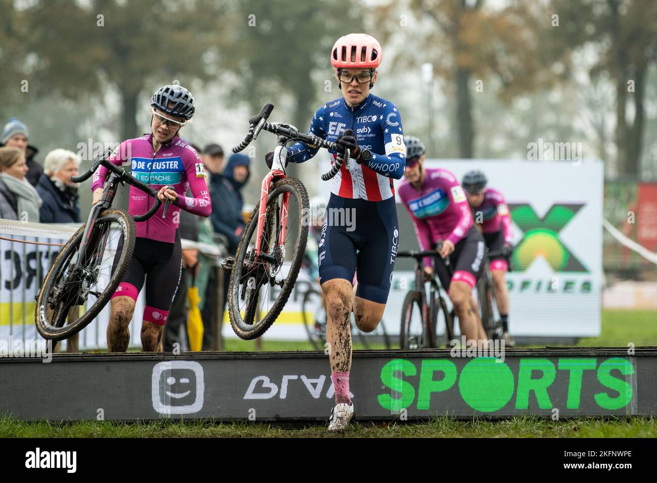 Merksplas. 19 November 2022, US Clara Honsinger pictured in action ...