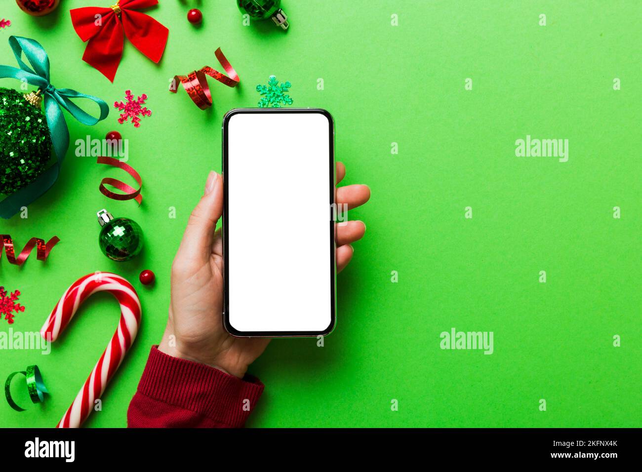 christmas mockup with space for text. christmas advertising, app ...