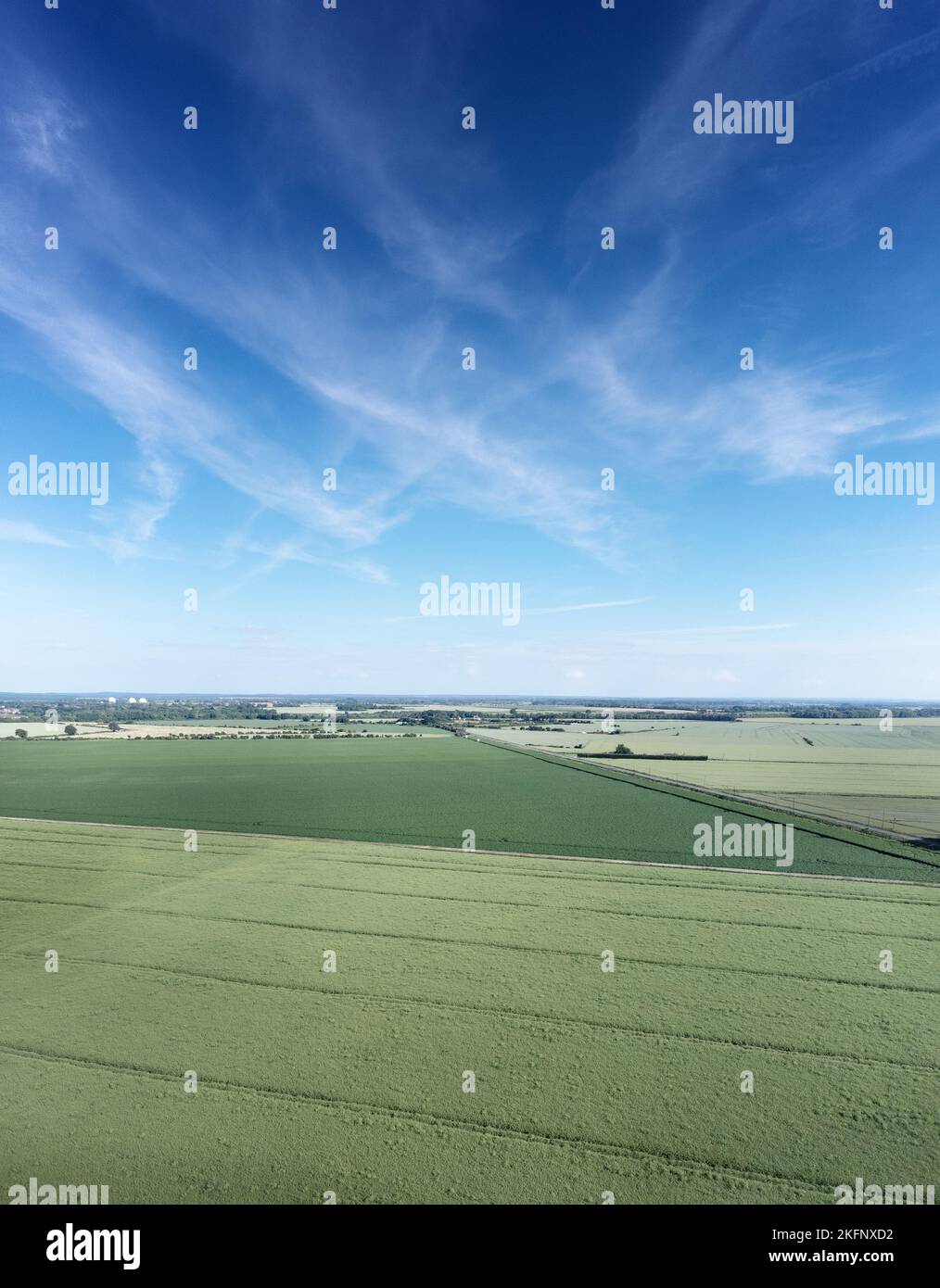 UK Bird eye view of english countryside in Norfolk Stock Photo - Alamy