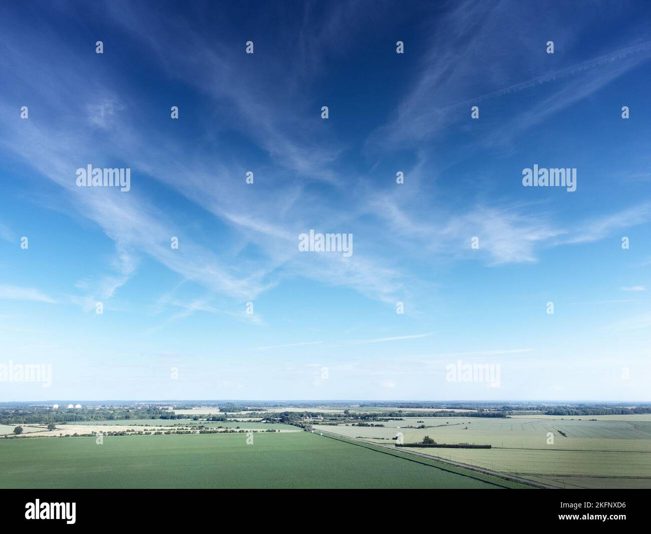 UK Bird eye view of english countryside in Norfolk Stock Photo - Alamy