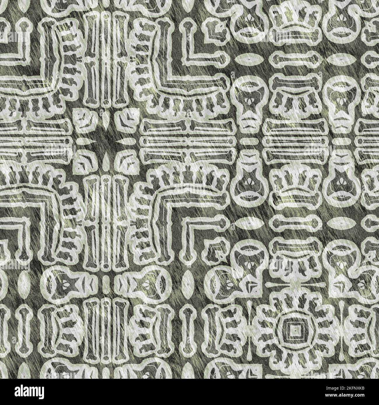 Mosaic geometric green seamless texture pattern. Trendy kaleidoscope ...