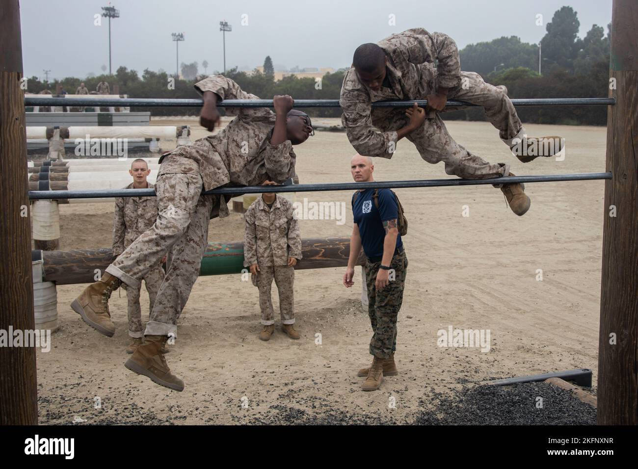 U.S. Marine Corps recruits with Kilo Company, 3rd Recruit Training ...