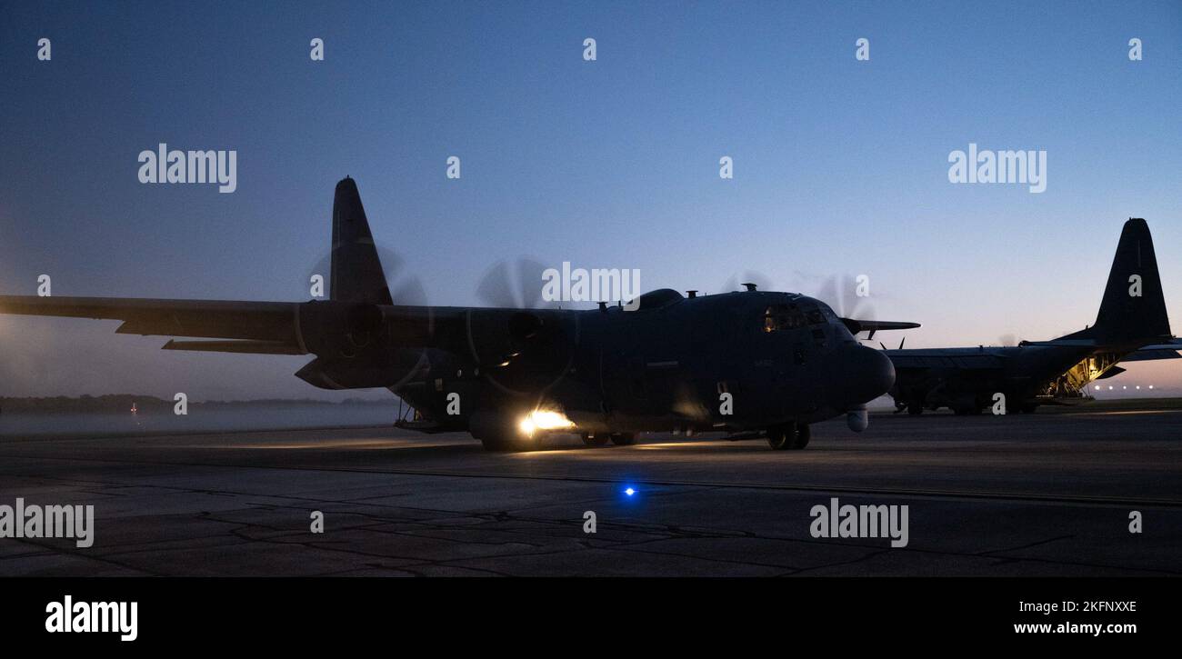 A U.S. Air Force AC-130J Ghostrider gunship from the 1st Special ...