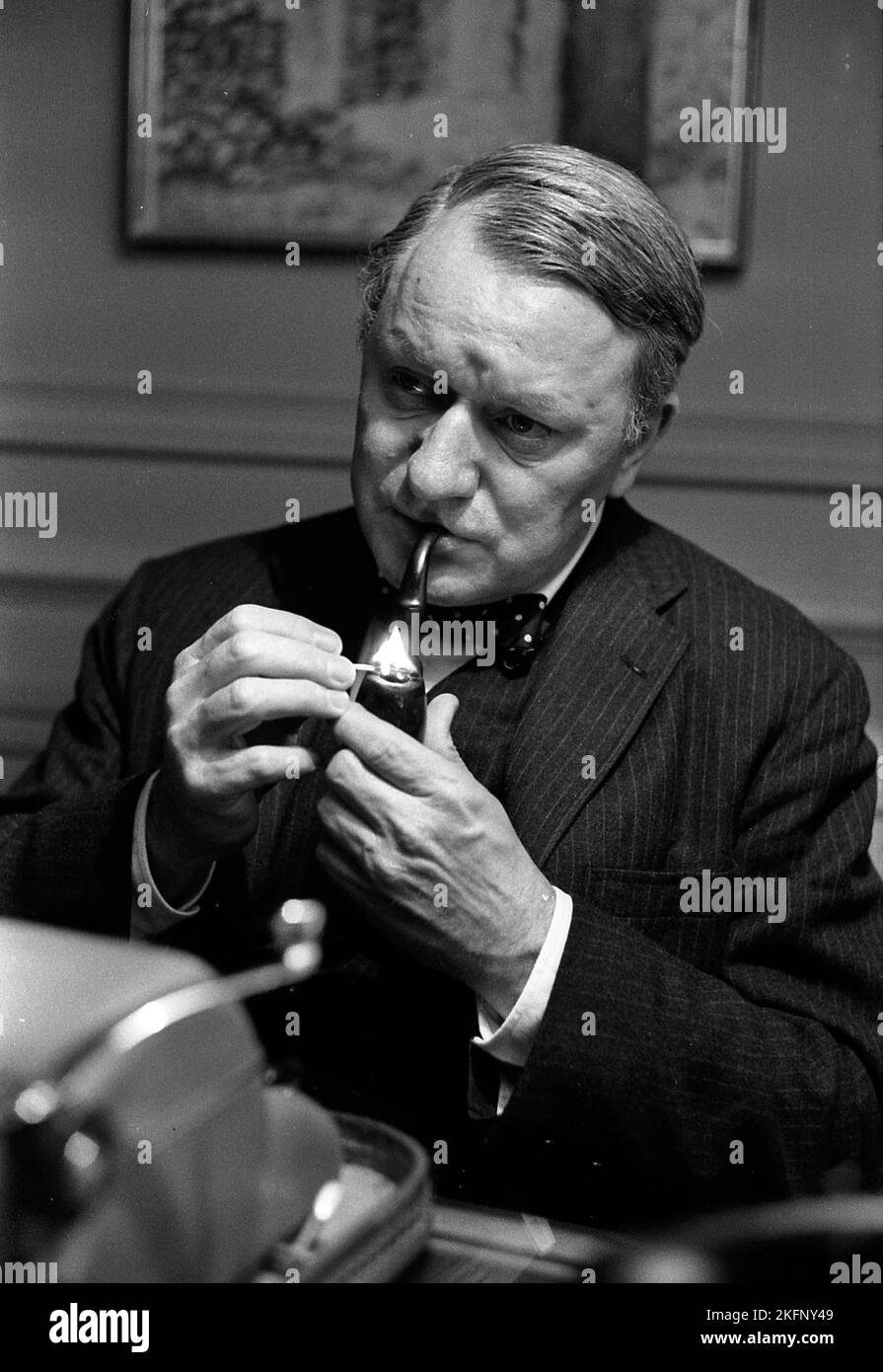James Reston, American journalist, New York Times, during a press ...
