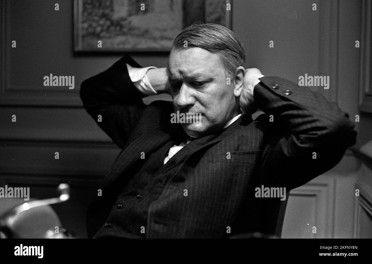 James Reston, American journalist, New York Times, during a press ...