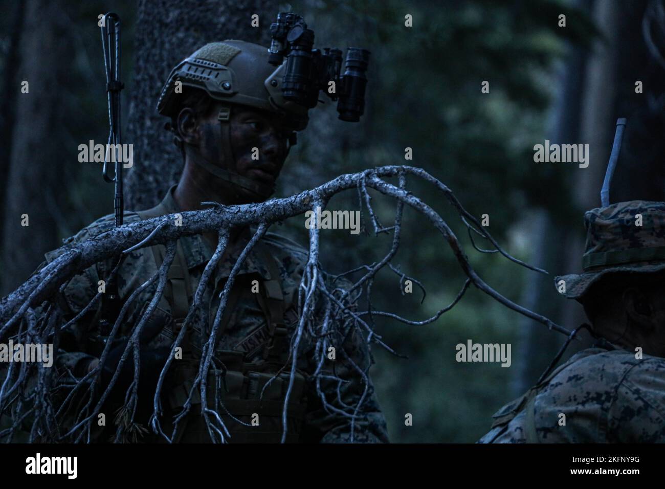 U.S. Marine Lance Cpl. Harmon Daniel, a squad leader with Echo Company ...