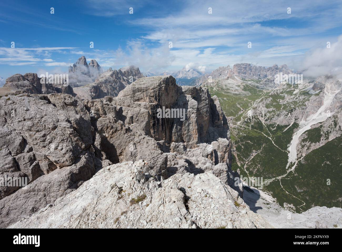 Landscapes from the top of the Croda Fiscalina mount, in Dolomites ...