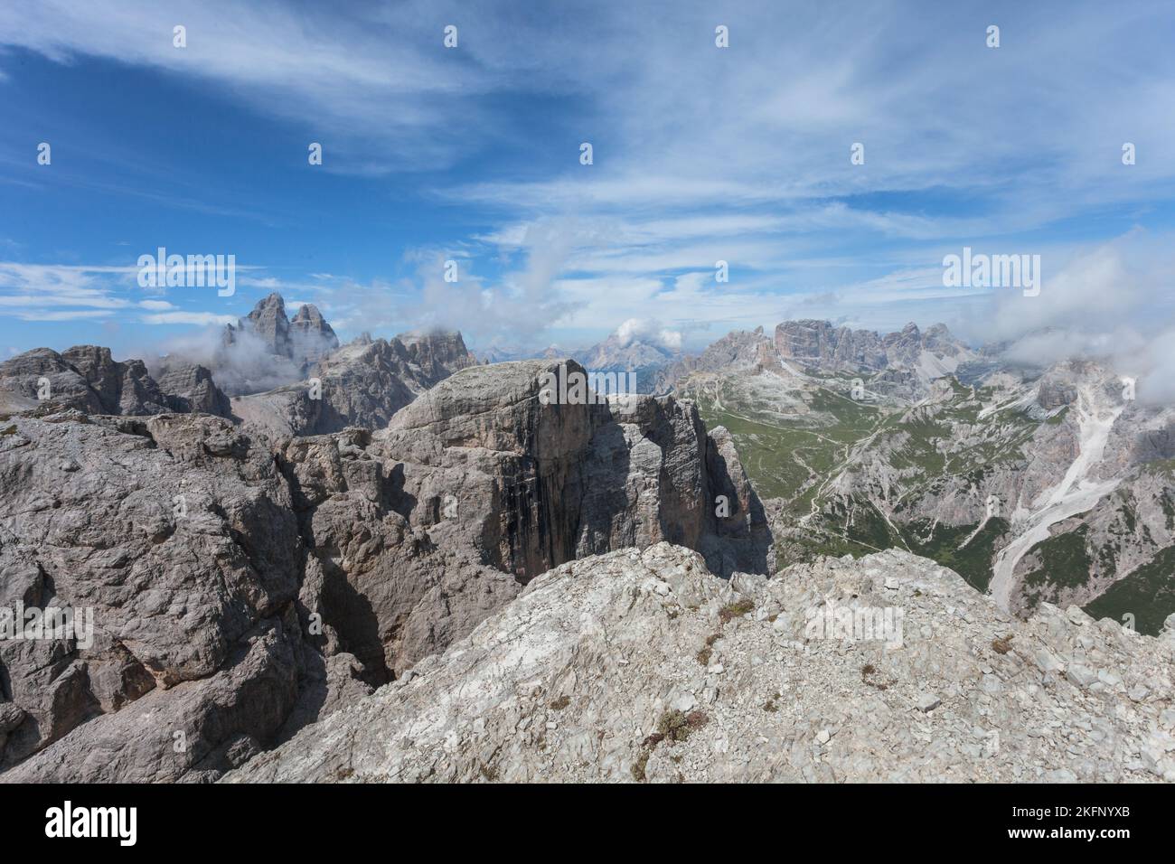 Landscapes from the top of the Croda Fiscalina mount, in Dolomites ...