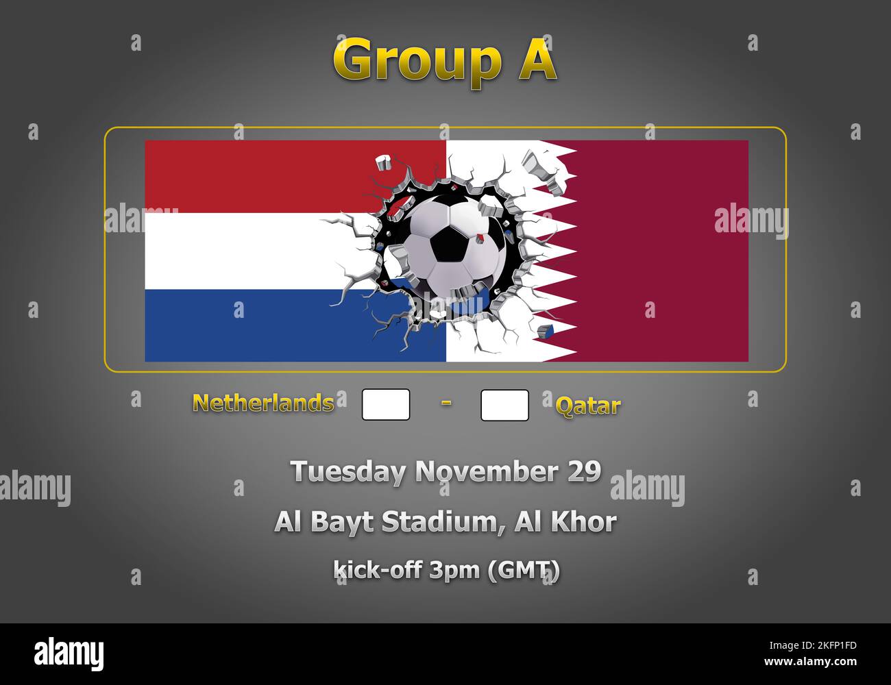 Concept 3d illustration group stage of World Cup Qatar 2022 ...