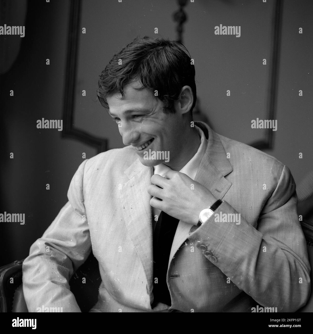 Jean-Paul Belmondo, French film actor, during the Mar del Plata Film ...