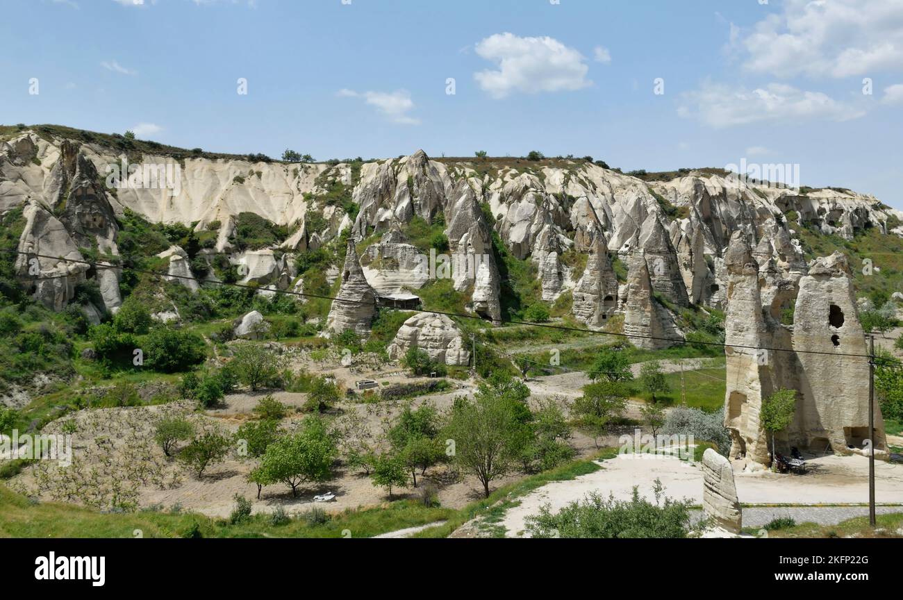 The Goreme National Park, open-air museum of Cappadocia, Turker in the ...