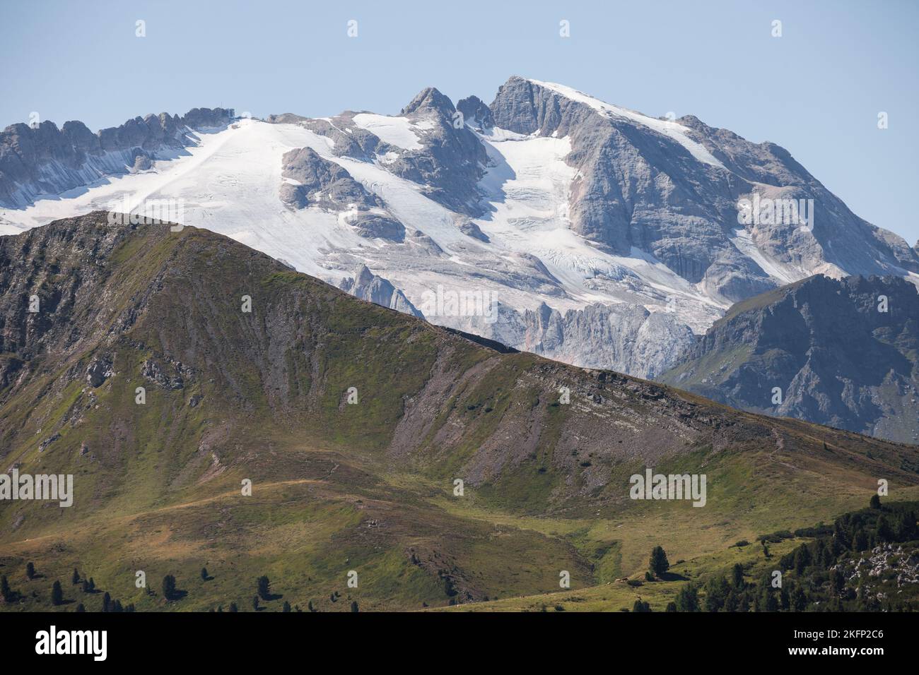 Marmolada mount is the highest peak in the Italian Dolomites with its ...
