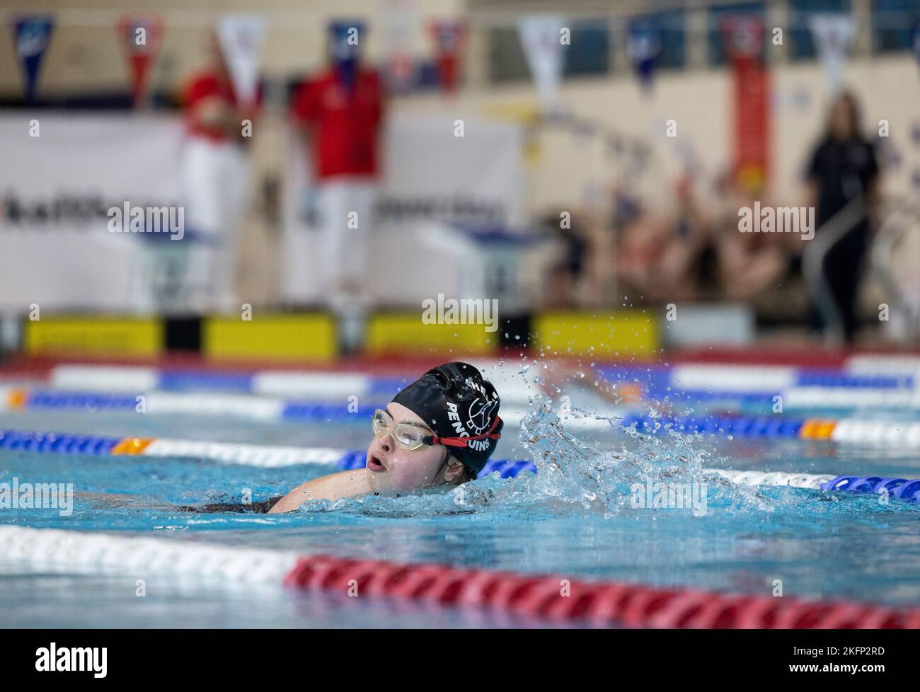 EDITORIAL USE ONLY Swimmers compete during the Womens's 200m Freestyle ...