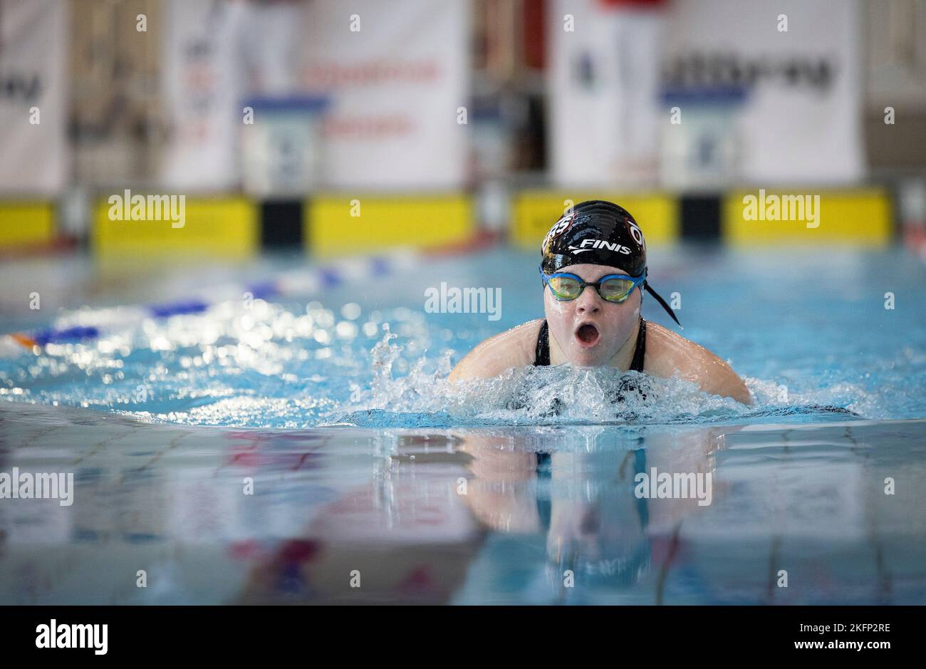 EDITORIAL USE ONLY Lizzie Allen wins the Women's 50m Breaststroke at ...