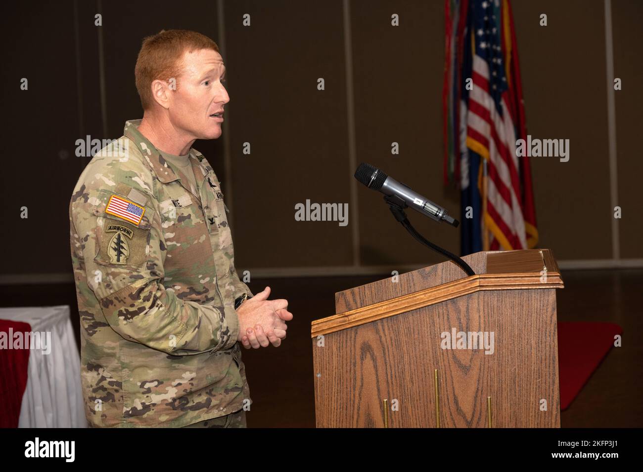 Col. Scott White, 193rd Infantry Brigade commander, opens the Hispanic ...