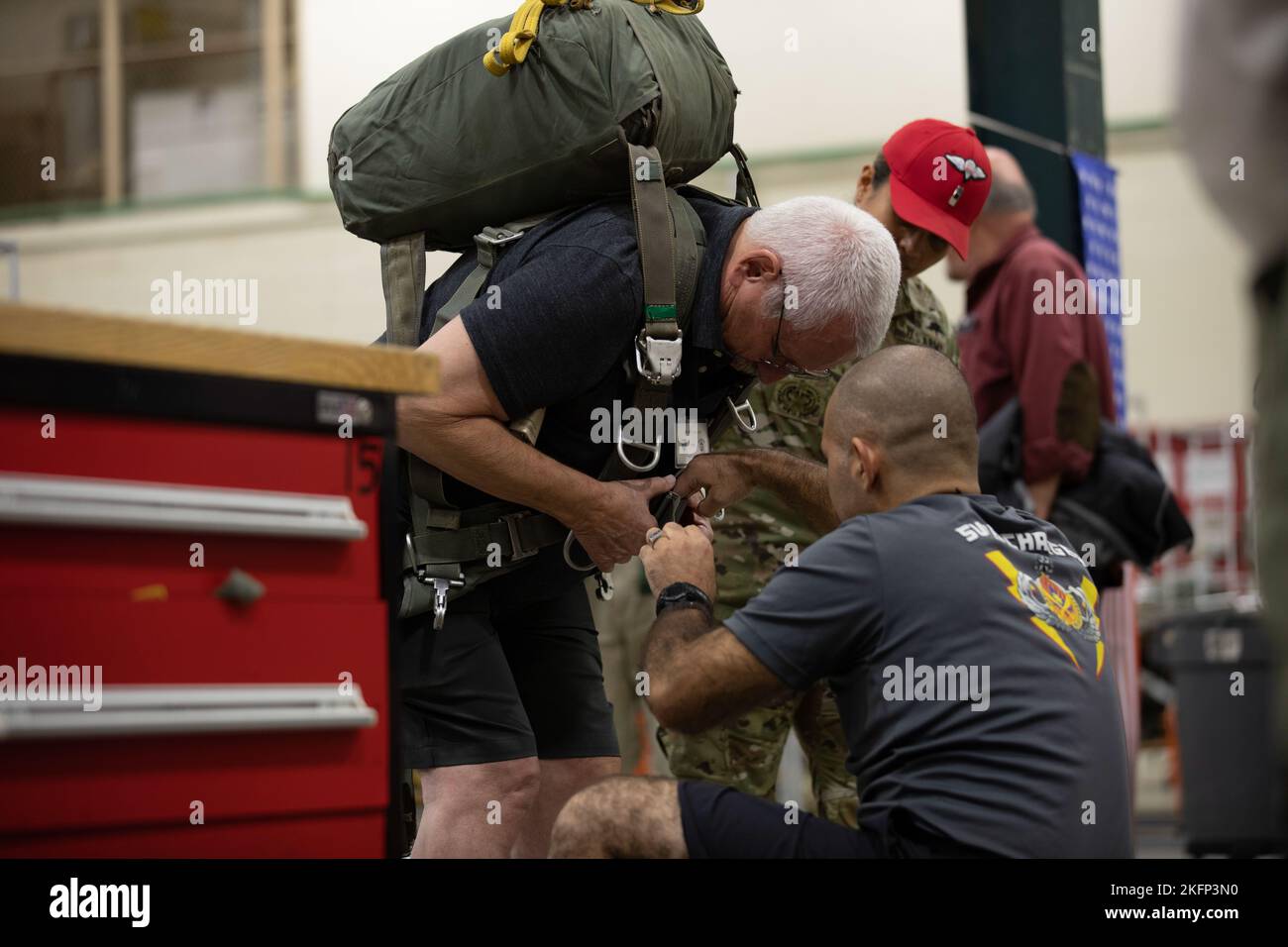Retired U.S. Army Spc. 5 Lynn Naasz, Company O Arctic Ranger, tries on ...