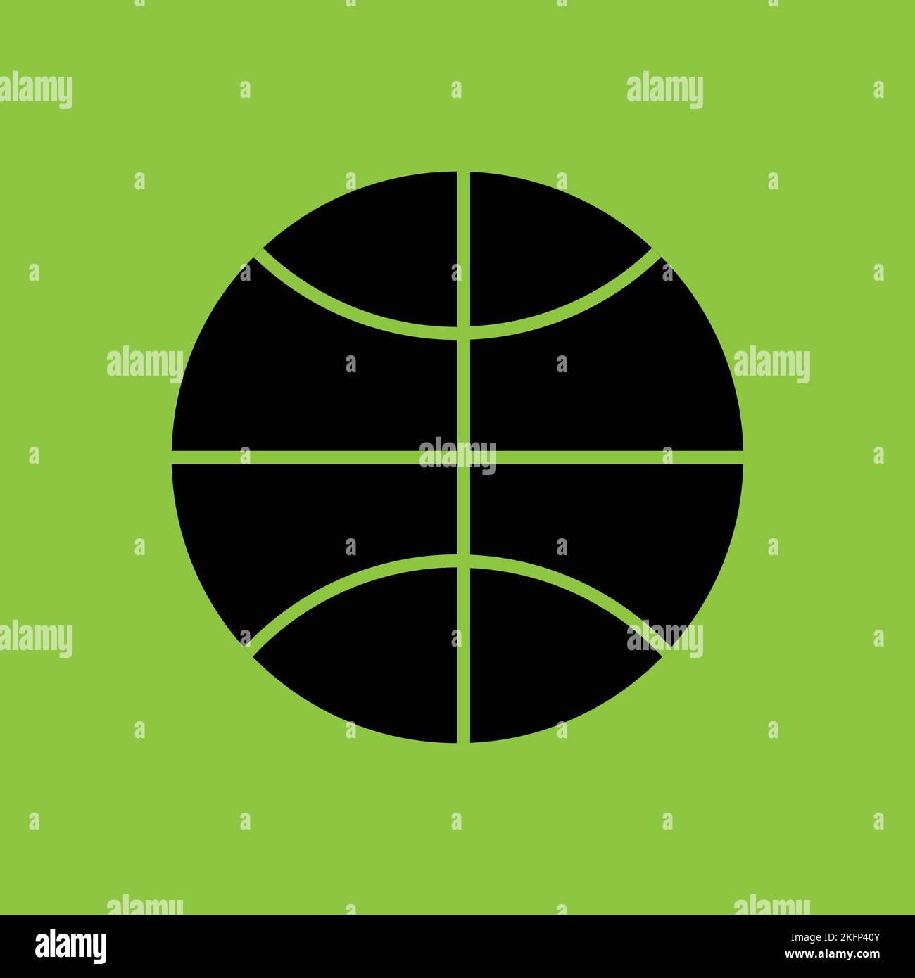 Basketball Ball icon isolated on Green Background. Sport Concept ...