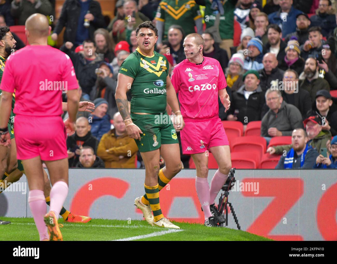 Rugby League World Cup 2021 final between Australia V Samoa at Old ...