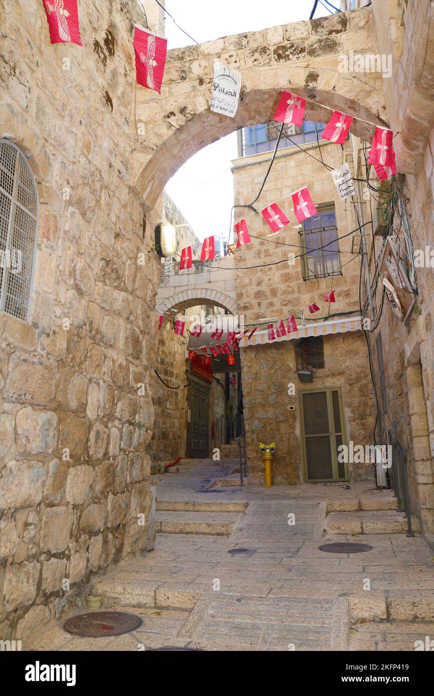 Jerusalem, Israel - September 20, 2017: Architecture in The Old City ...