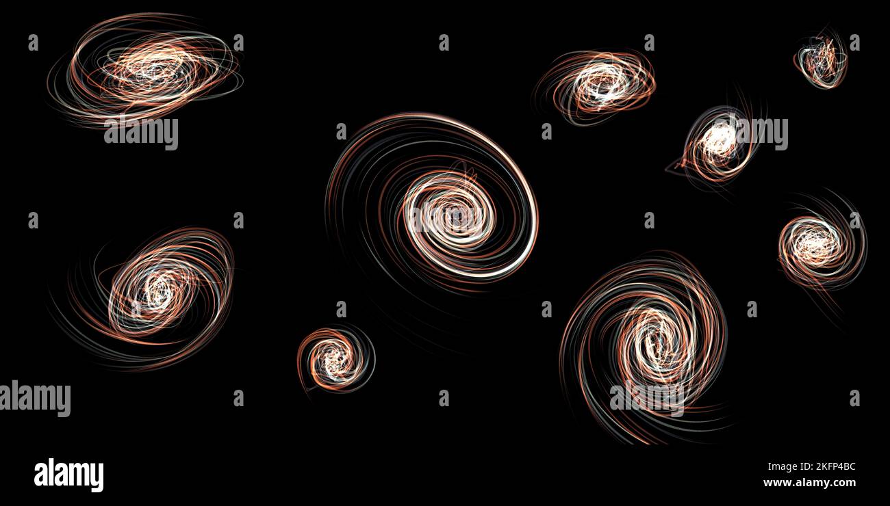 Exploding supernova , forminng of nebula. Black hole in the center of galaxy. Big bang concept ...