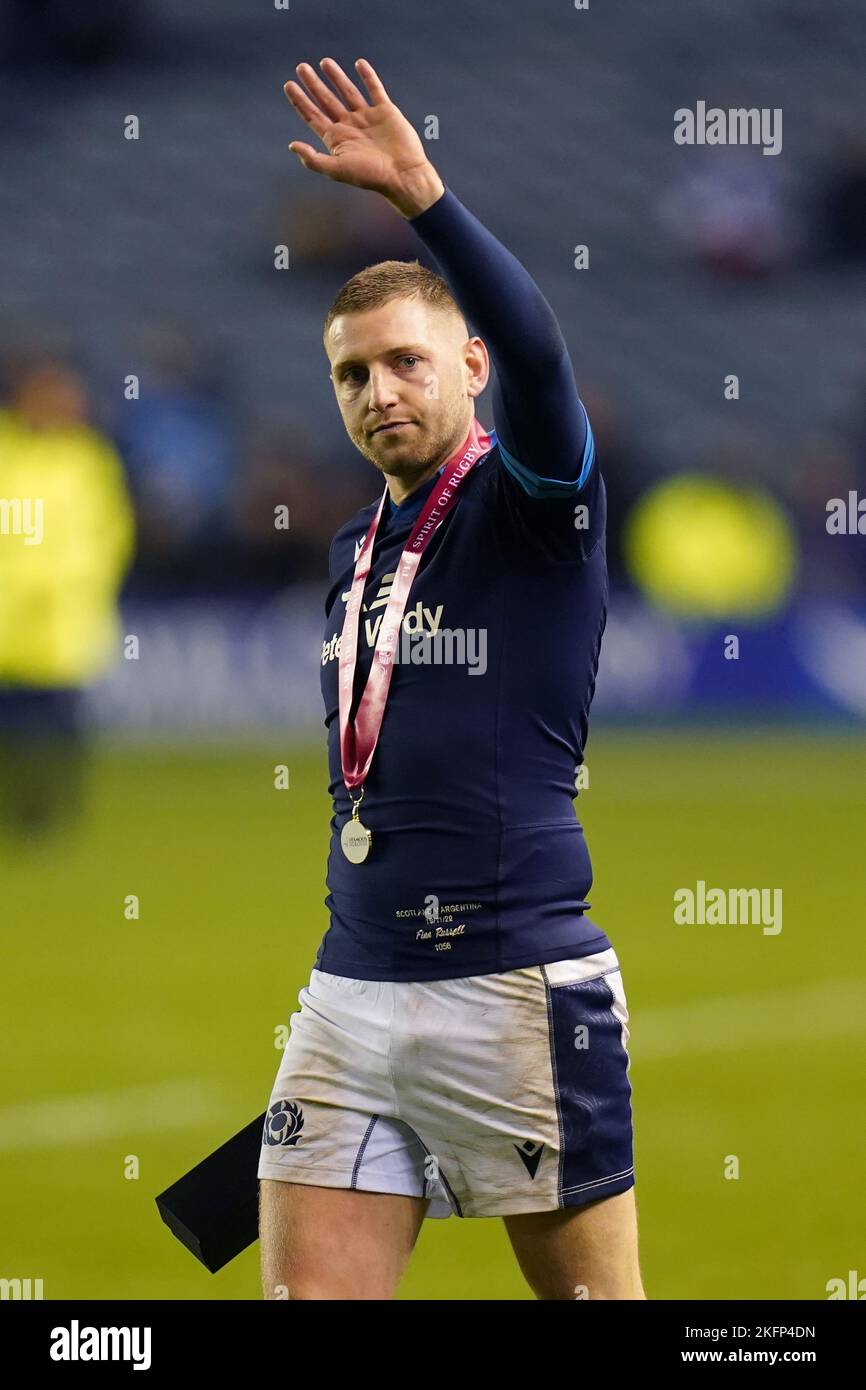 Scotland's Finn Russell the final whistle of the Autumn International ...