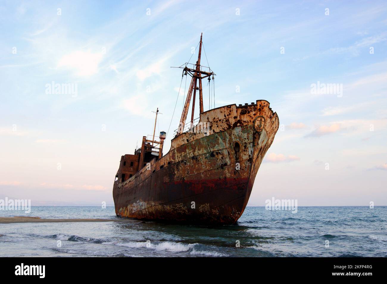 Dimitrios shipwreck in valtaki greece hi-res stock photography and ...