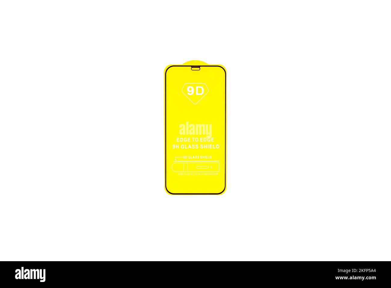 Protective screen for a mobile phone on a white background Stock Photo ...