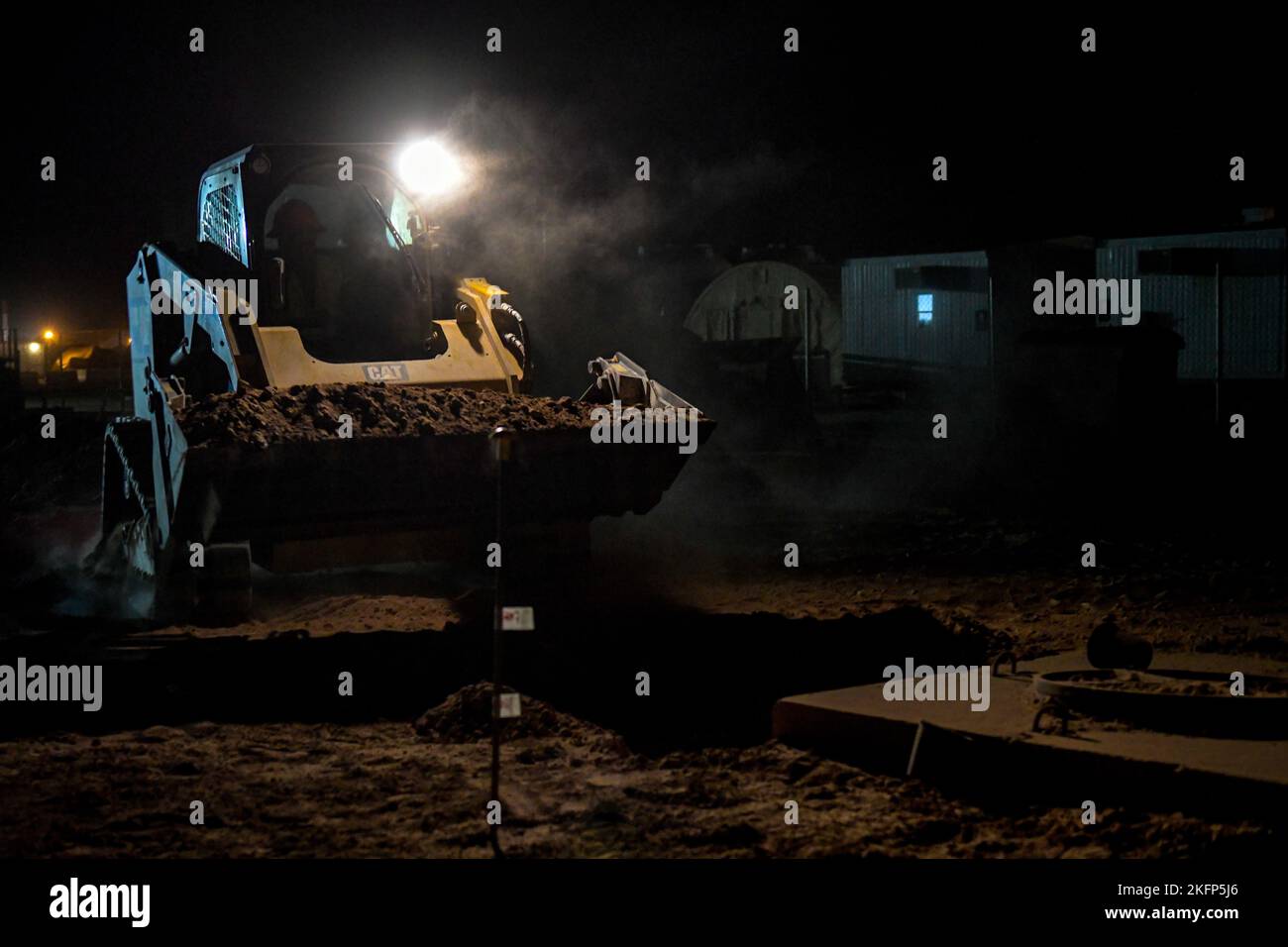 U.S. Air Force Airman Tramel Robinson, a heavy equipment operator ...