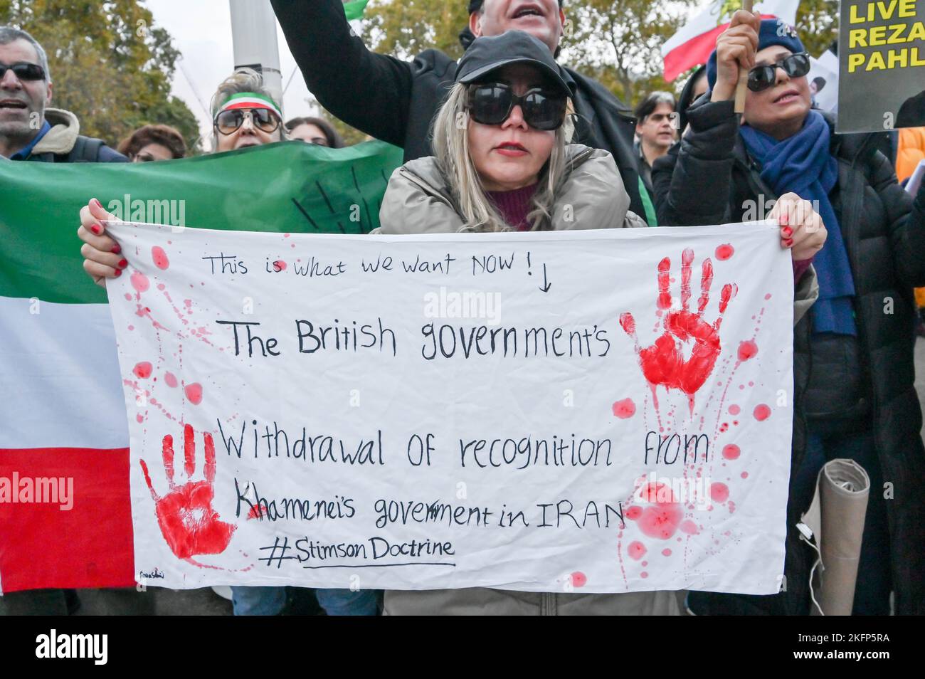 Parliament square, London, UK. 19th November 2022: Hundreds of Iranians ...