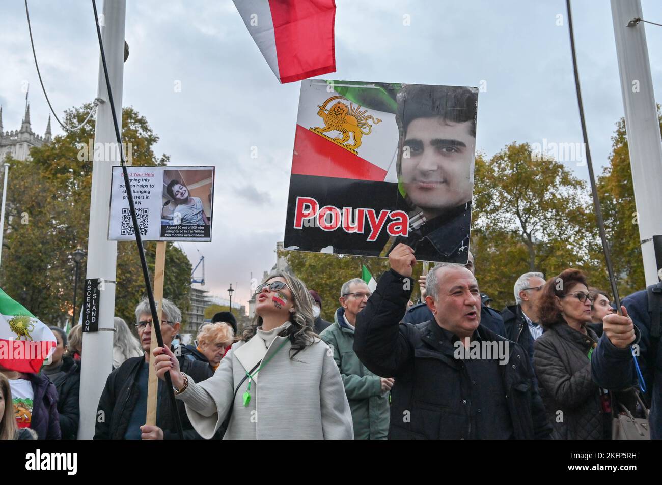 Parliament square, London, UK. 19th November 2022: Hundreds of Iranians ...