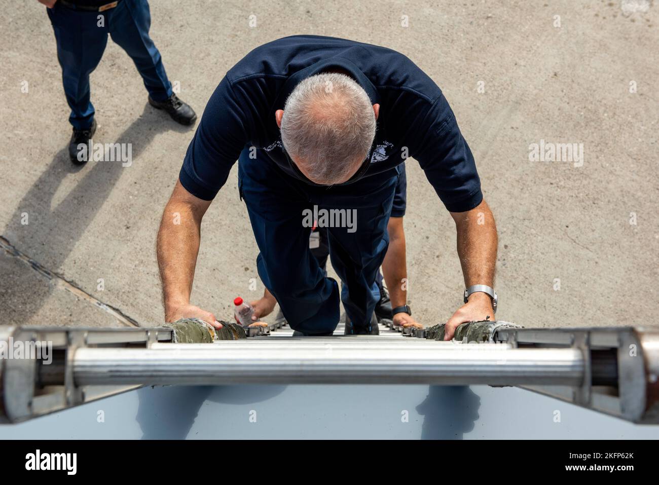 A Turkish firefighter assigned to the 39th Civil Engineer Squadron ...