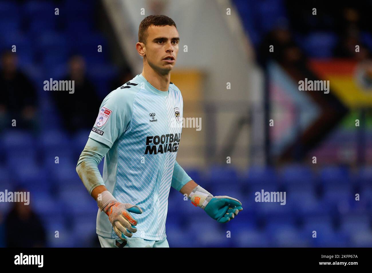 Nik Tzanev #1 of AFC Wimbledon during the Sky Bet League 2 match ...
