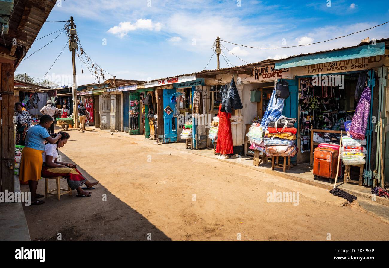 Shopping street in Mzuzu city, northern Malawi Stock Photo - Alamy