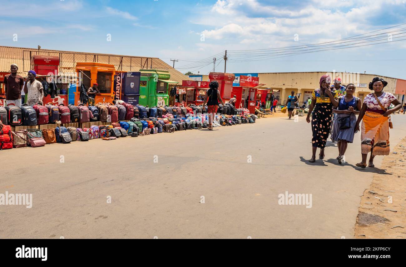 Shopping street in Mzuzu city, northern Malawi Stock Photo - Alamy