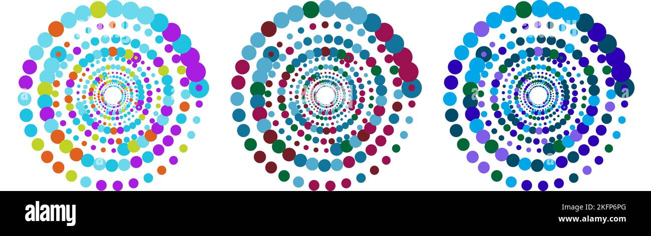 Vector Geometric Pattern With Circles Of Different Sizes And Colors
