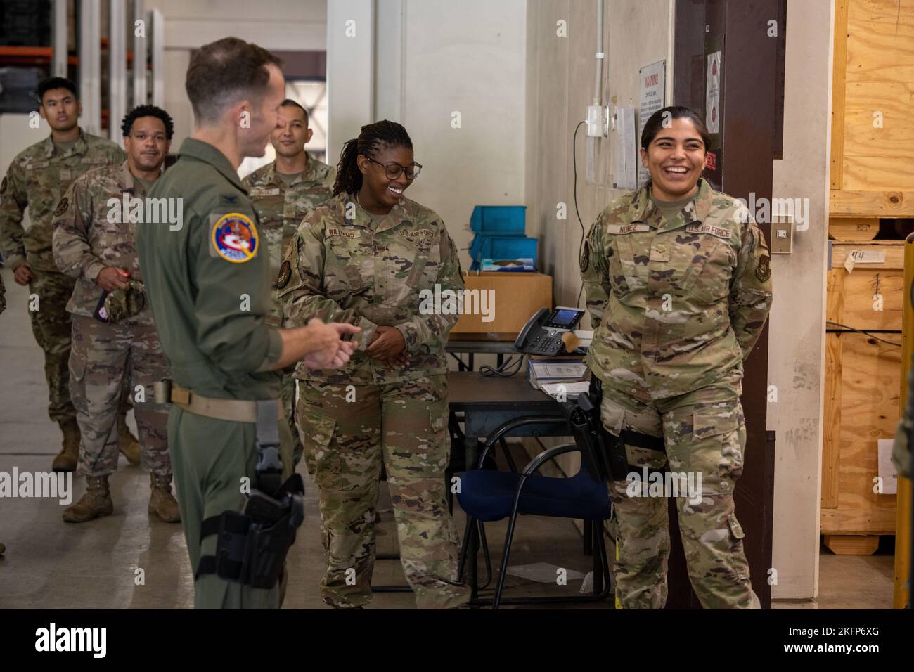 U.S. Air Force Col. Michael Richard, 35th Fighter Wing commander, jokes ...