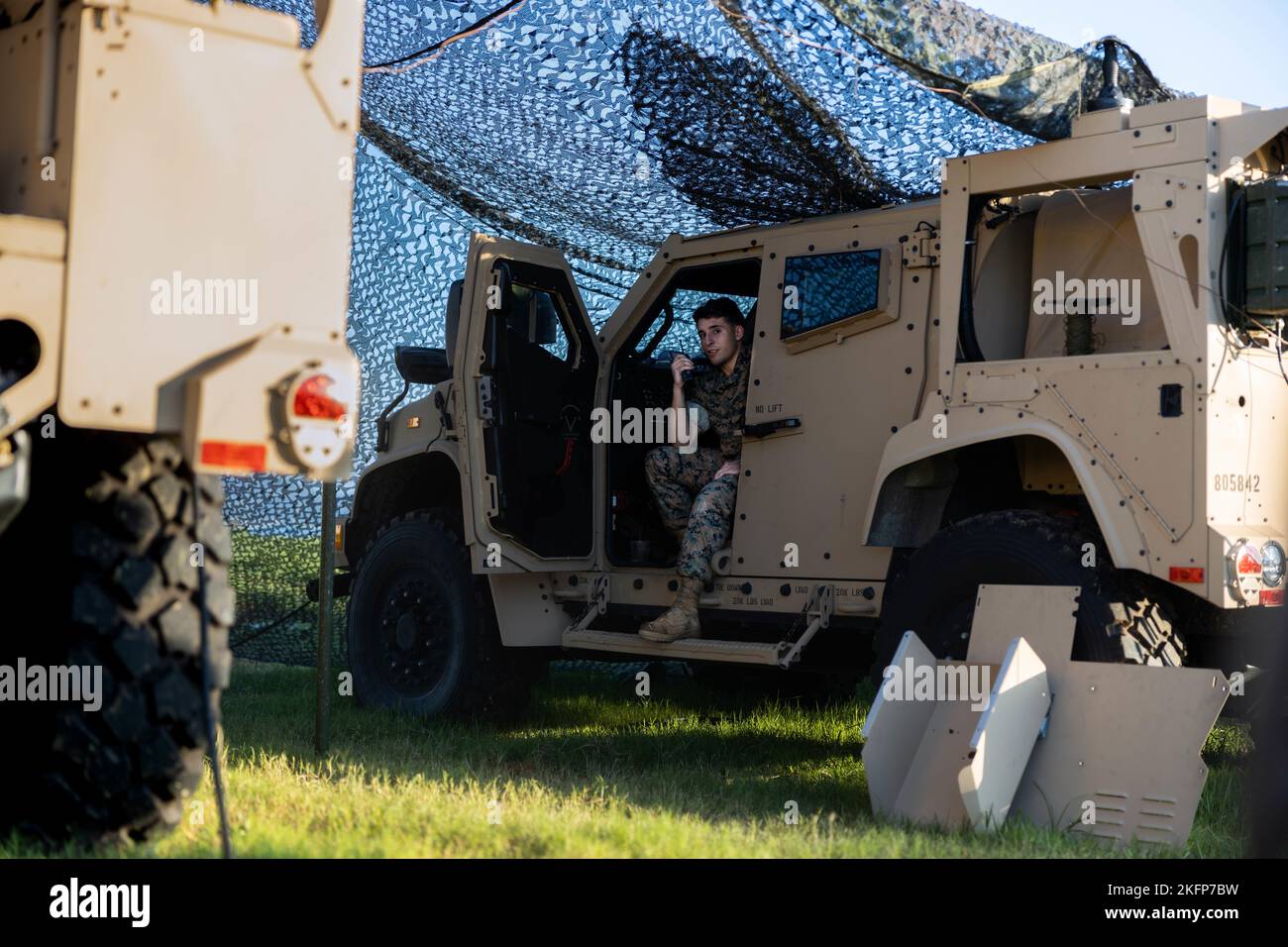 U.S. Marine Corps Cpl. Joalexis Valentintavarez, a radio operator with ...