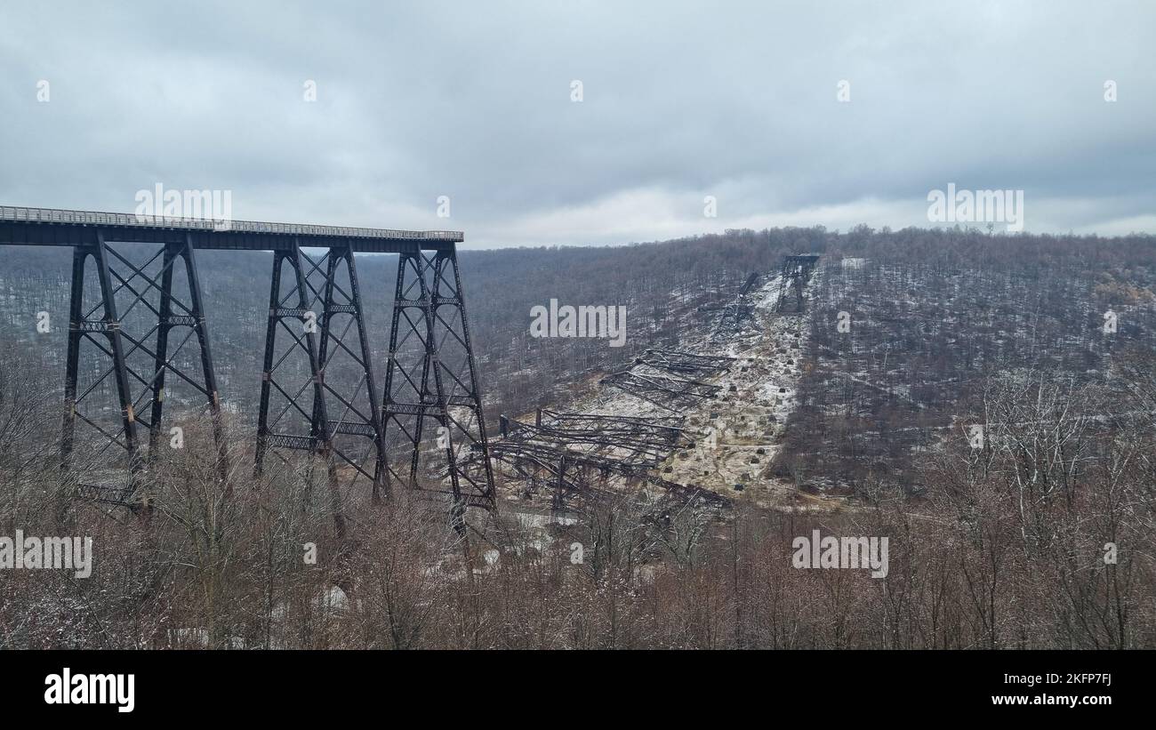 A beautiful view of the Kinzua Bridge State Park in McKean County ...