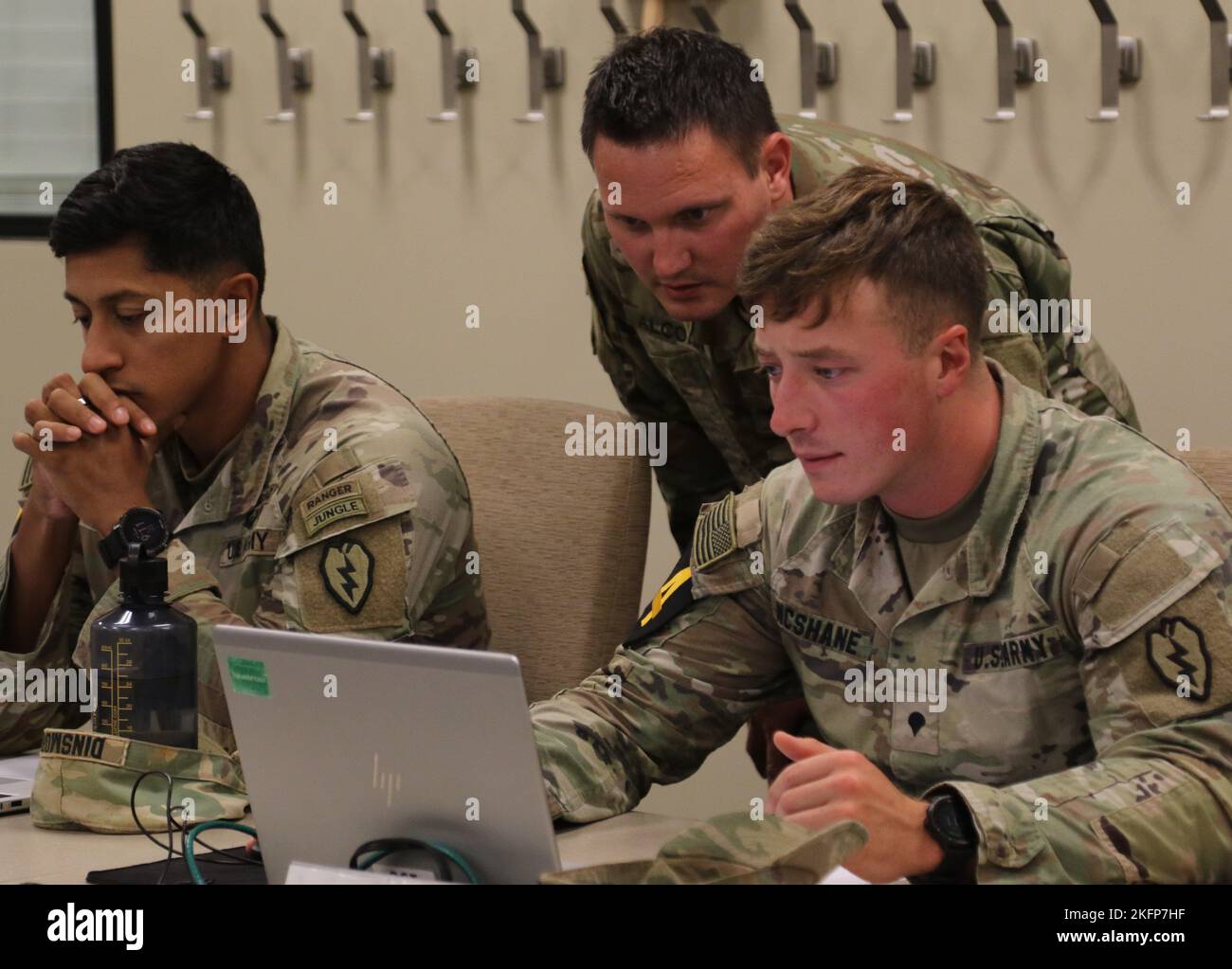 U.S. Soldiers competing in the Army Best Squad Competition complete a ...