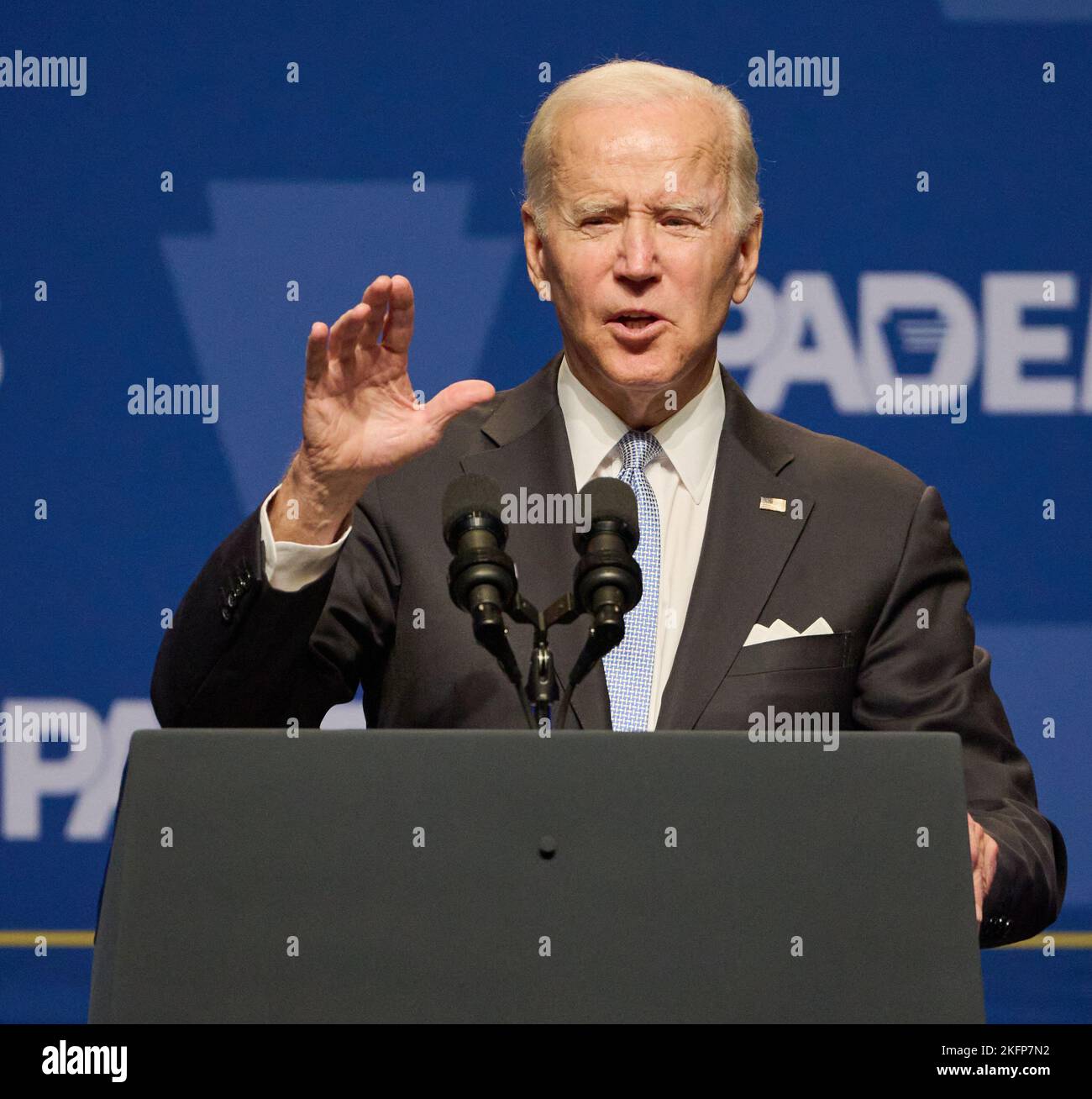 PHILADELPHIA, PA, USA - OCTOBER 28, 2022: President Joe Biden speaks at ...