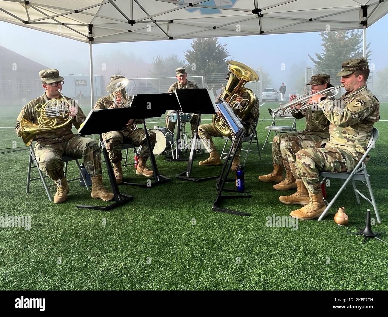 The U. S. Army Europe band plays during the Medical Readiness Command, Europe redesignation ...