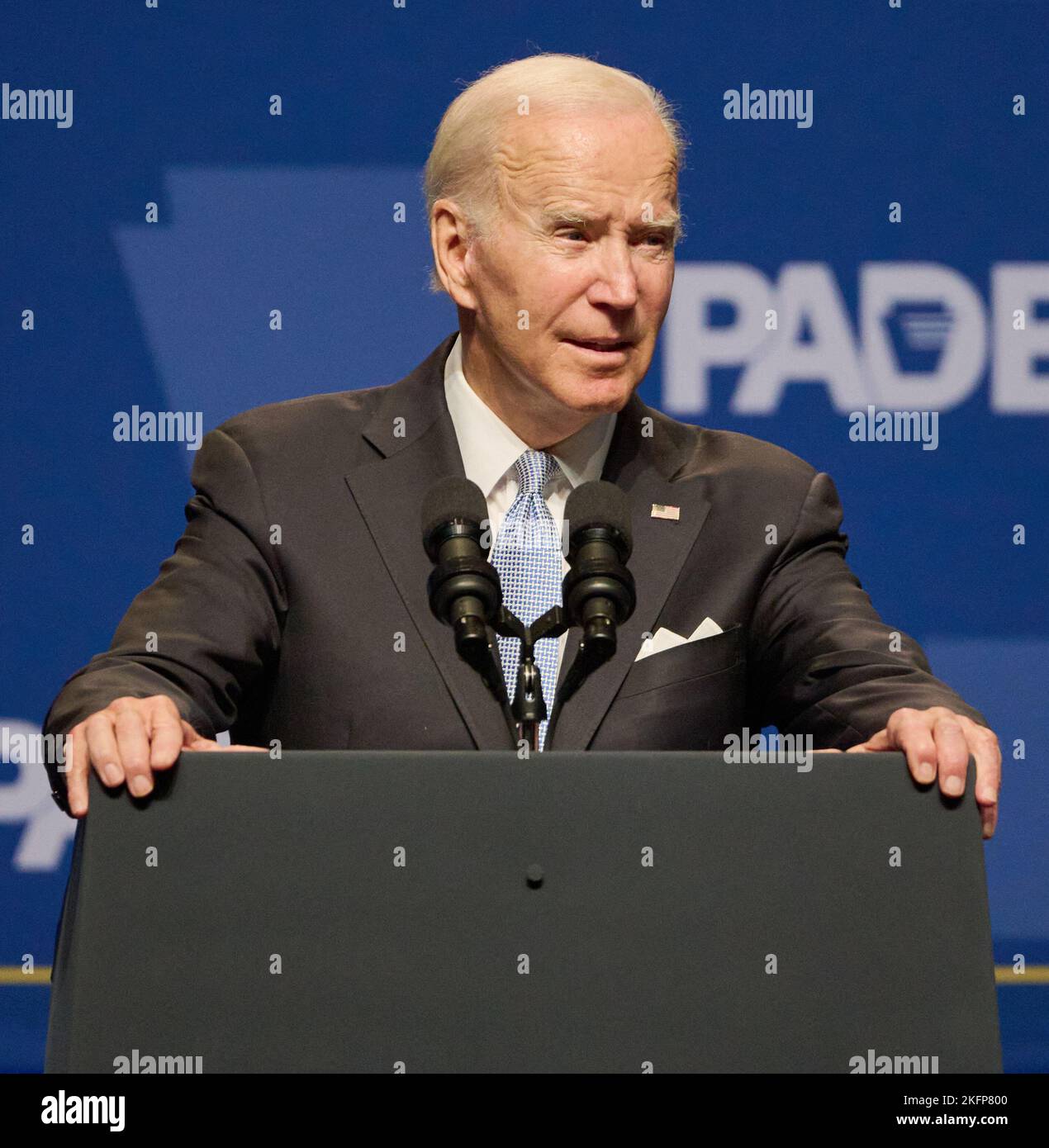 PHILADELPHIA, PA, USA - OCTOBER 28, 2022: President Joe Biden speaks at ...