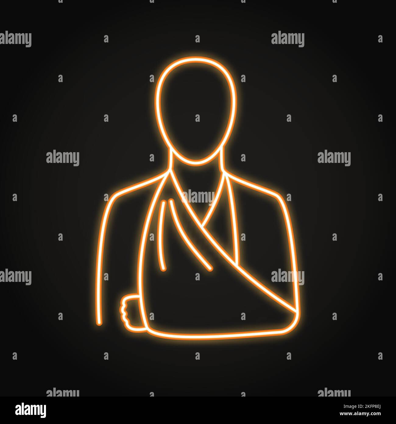 Traumatology neon icon in line style. Medical help with accidents ...