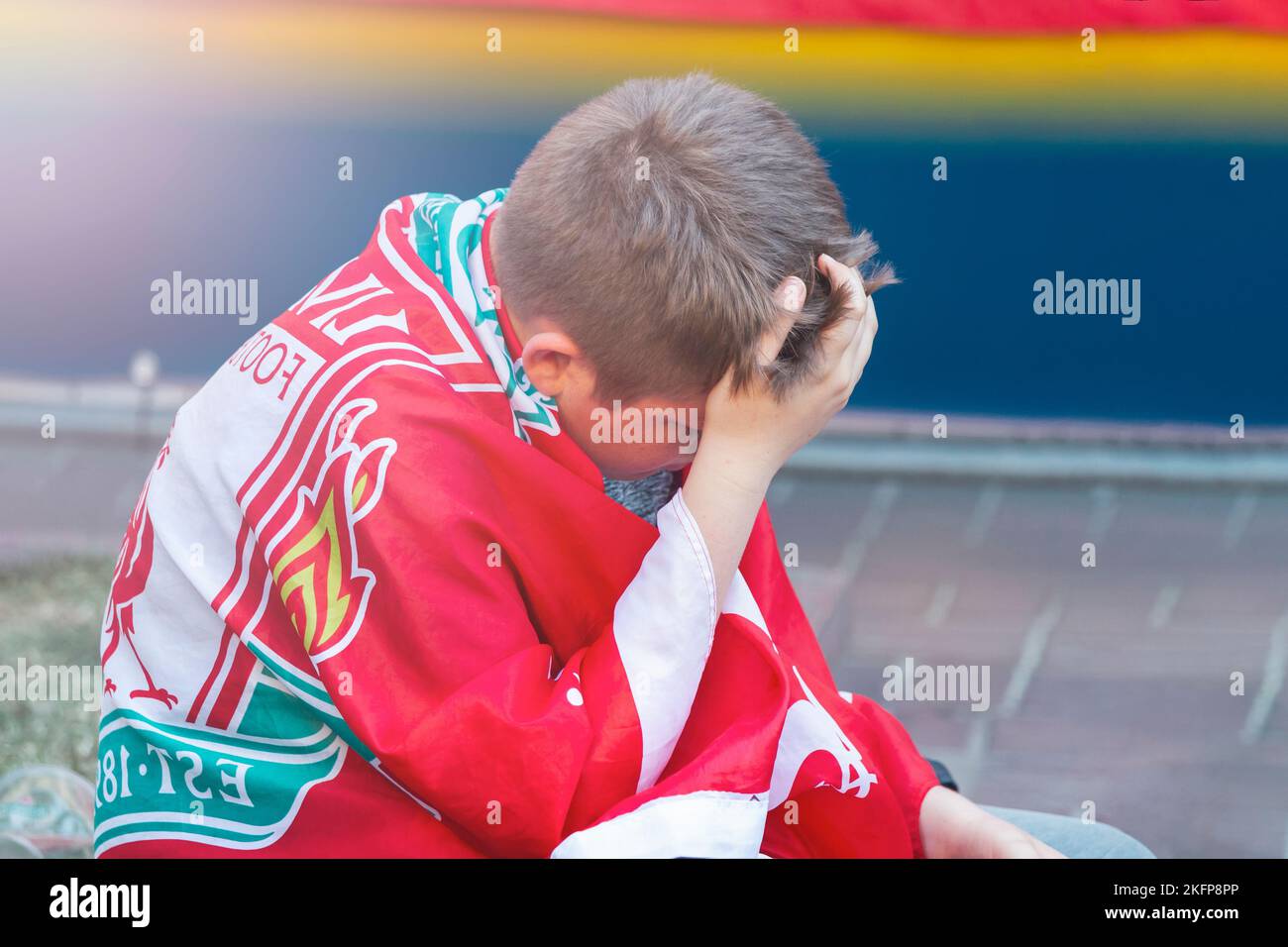 England flag face paint crying hi-res stock photography and images - Alamy