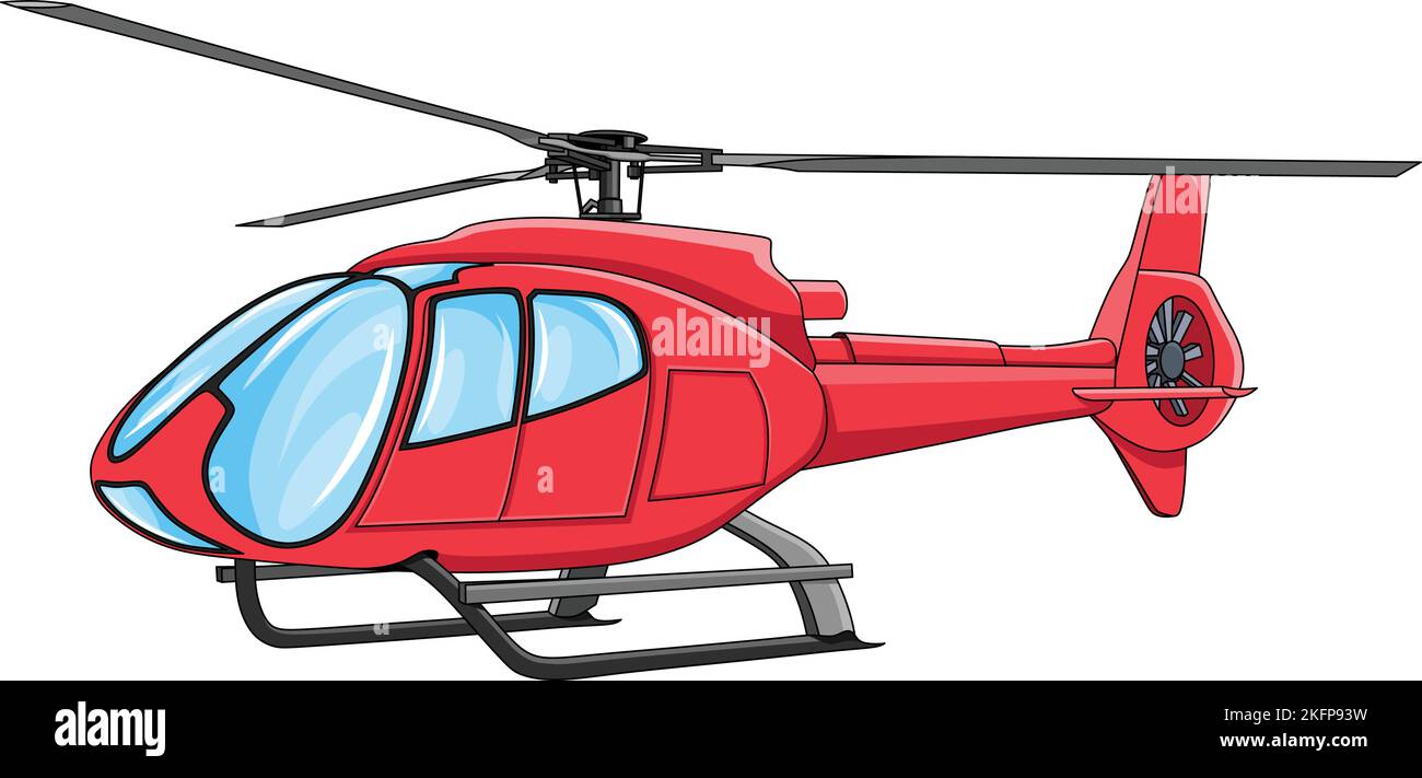 Red Helicopter cartoon vector illustration Stock Vector Image & Art - Alamy