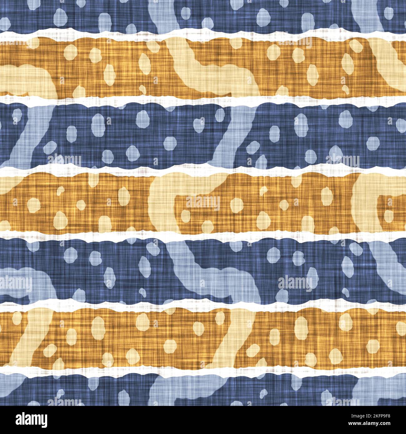 Seamless French country kitchen stripe fabric pattern print. Blue ...
