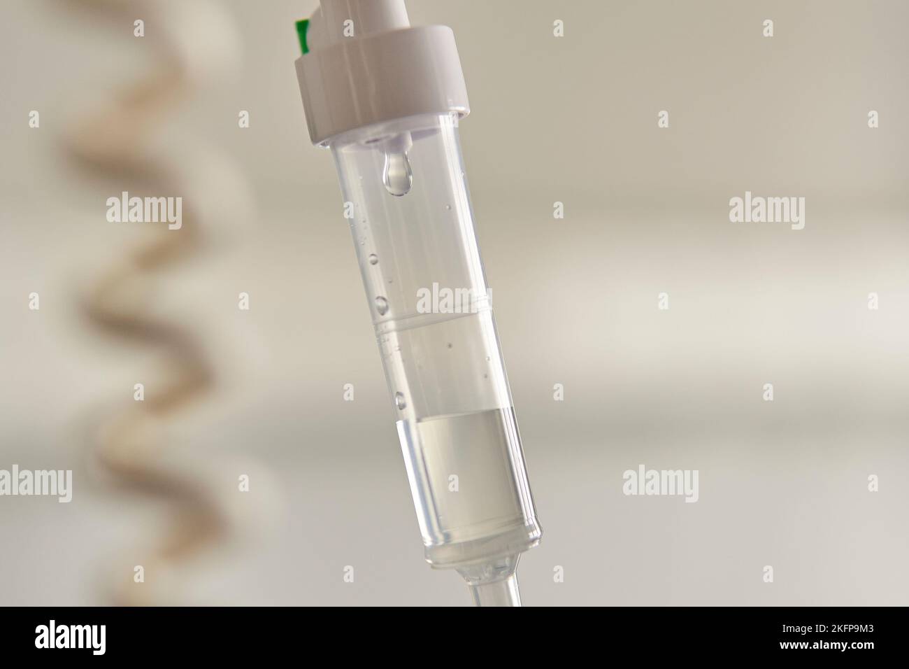 hospital drip close up. Hospital medication dosing equipment Stock ...